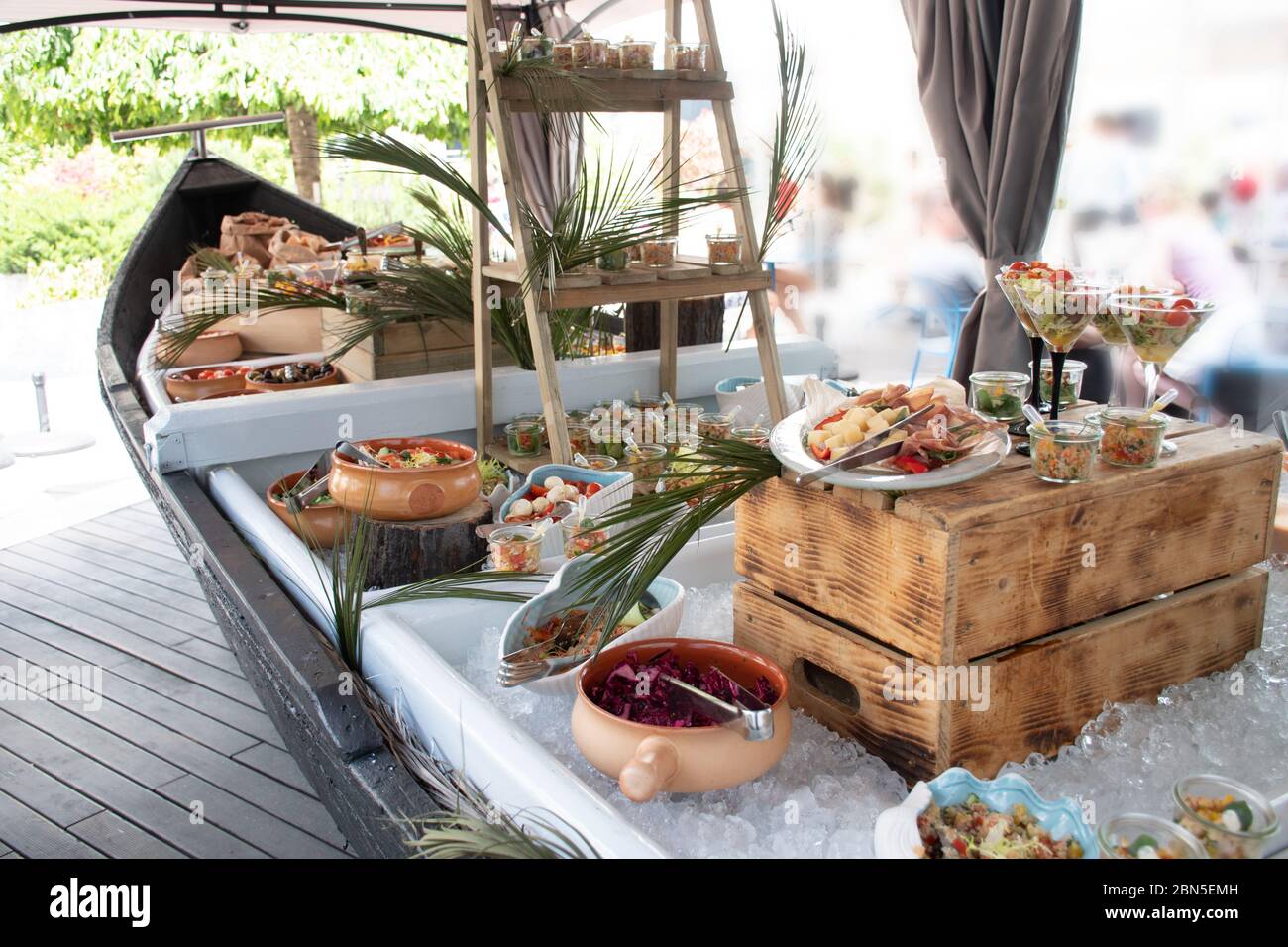 Luxury catering by the pool, food bloggers event, banquet, wedding ...