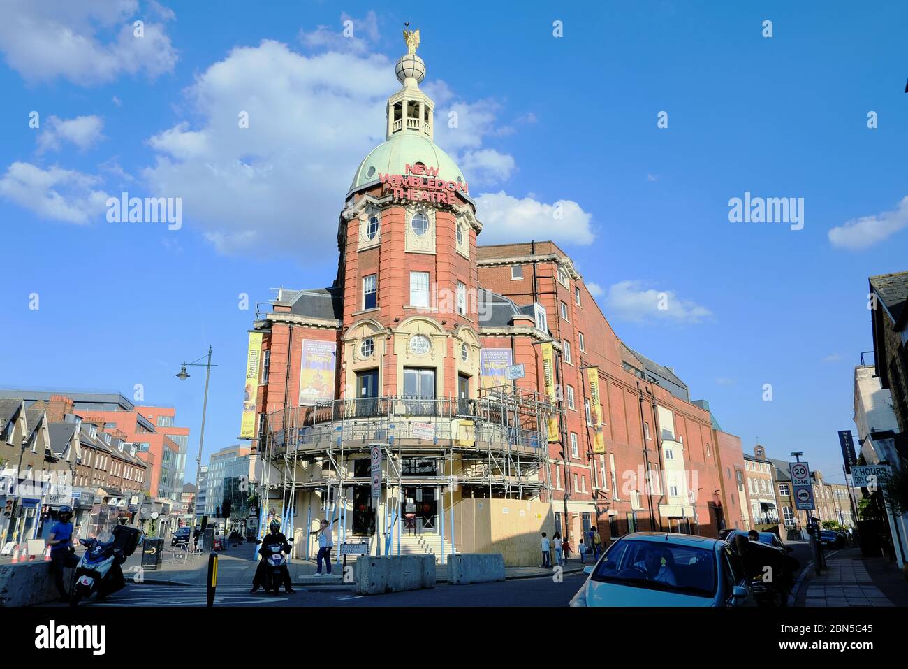 Front view of New Wimbledon Theatre, an Edwardian Grade II listed ...