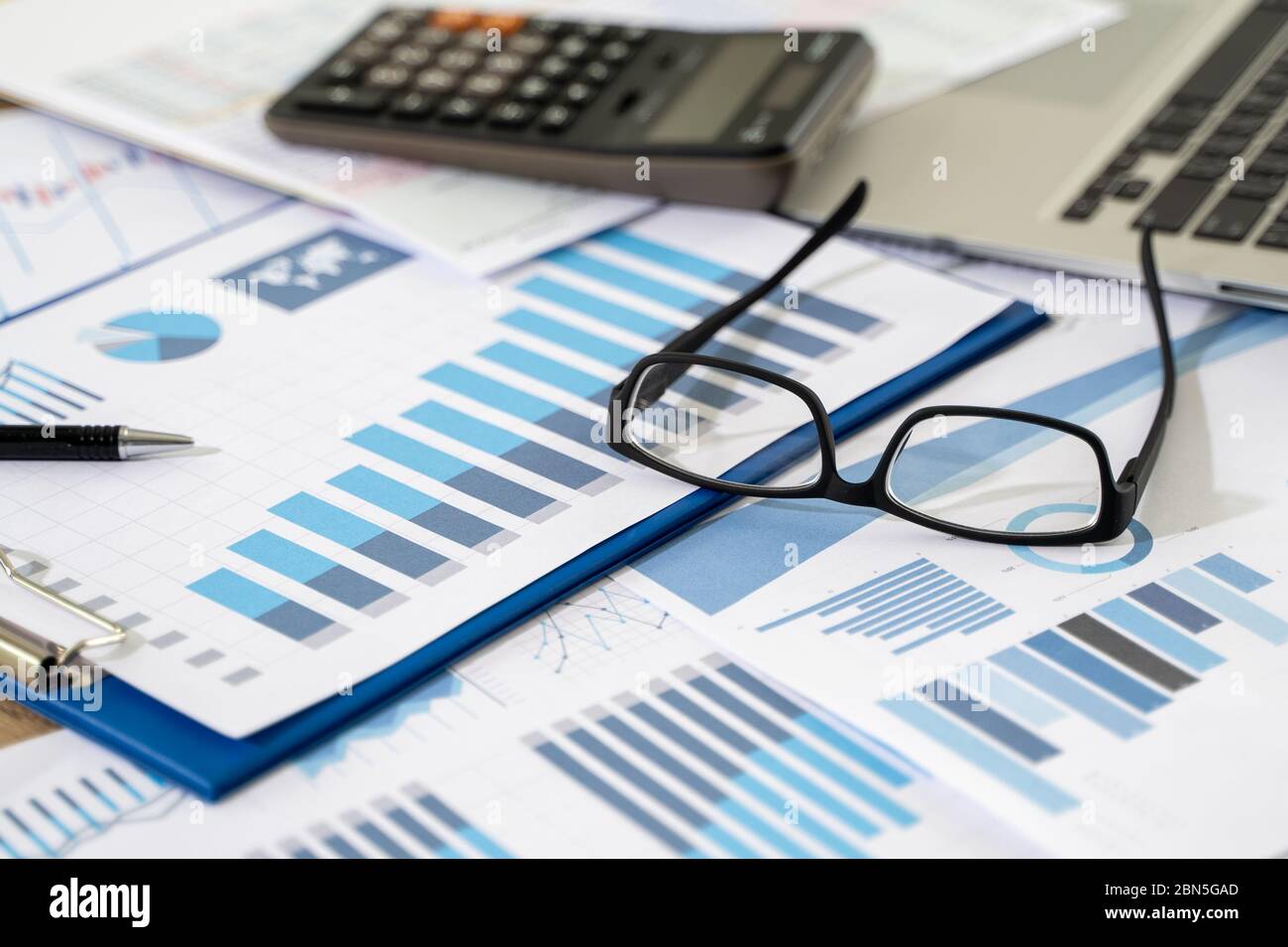 businessman work in office analysis chart graphy planning analyzing ...