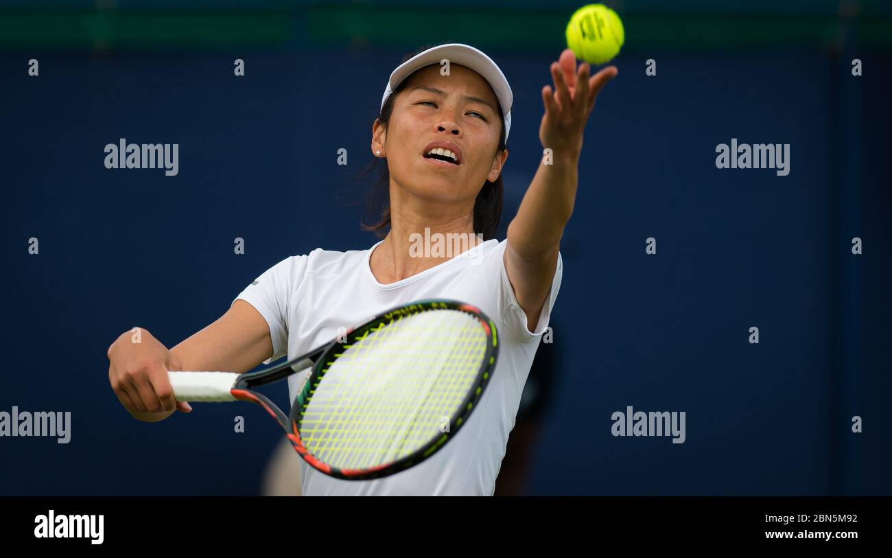Su-Wei Hsieh of Chinese Taipeh in action during her second-round match ...