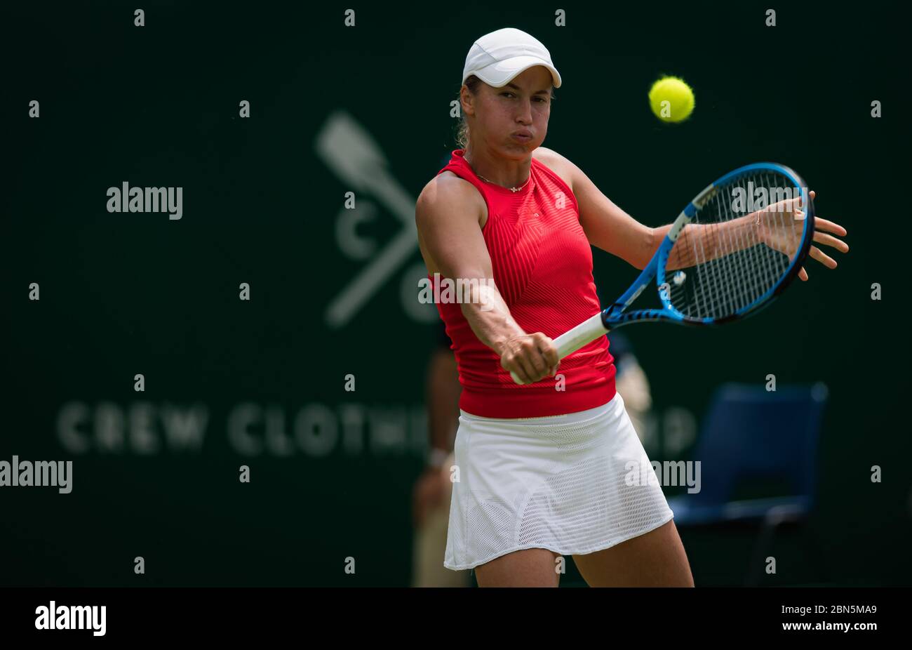 Yulia Putintseva of Kazakhstan in action during her first-round match ...