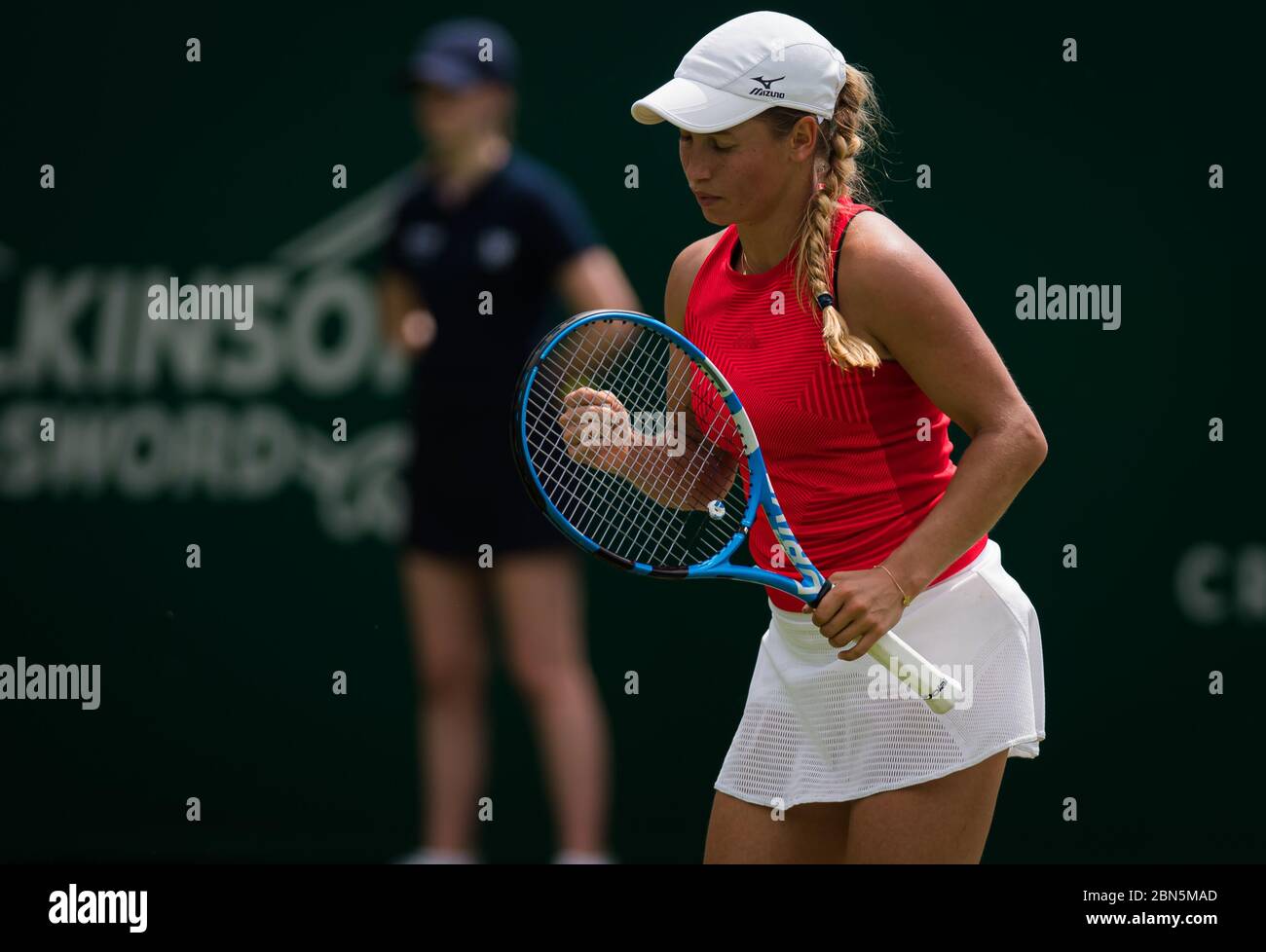 Yulia Putintseva of Kazakhstan in action during her first-round match ...