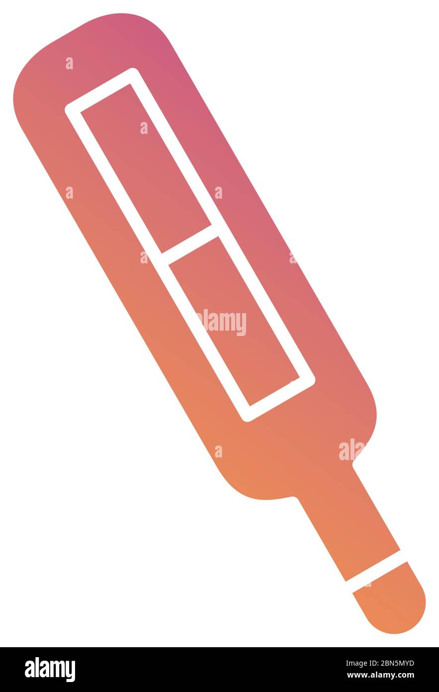 medical thermometer tool gradient silhouette style Stock Vector Image ...