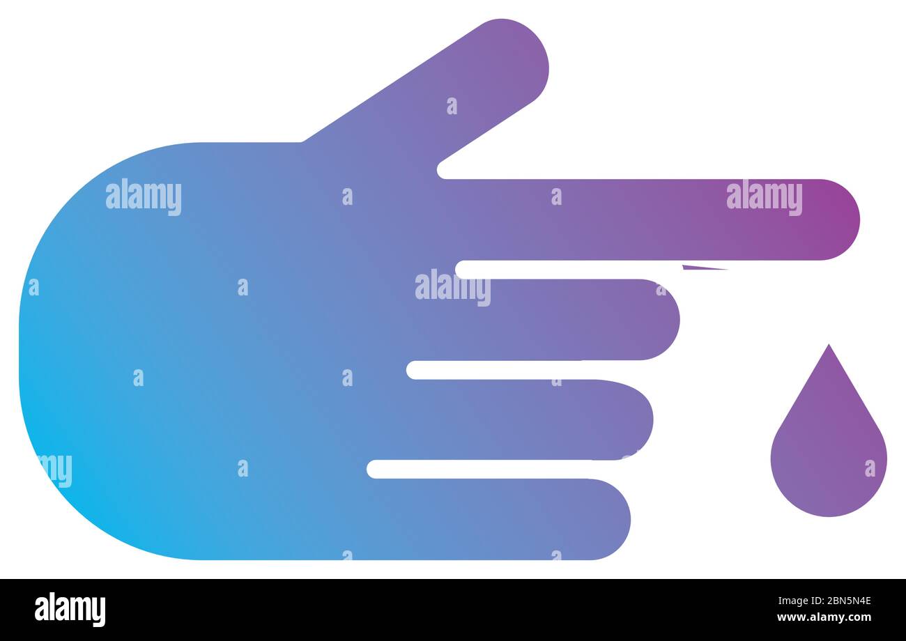 finger with drop gradient silhouette style Stock Vector Image & Art - Alamy
