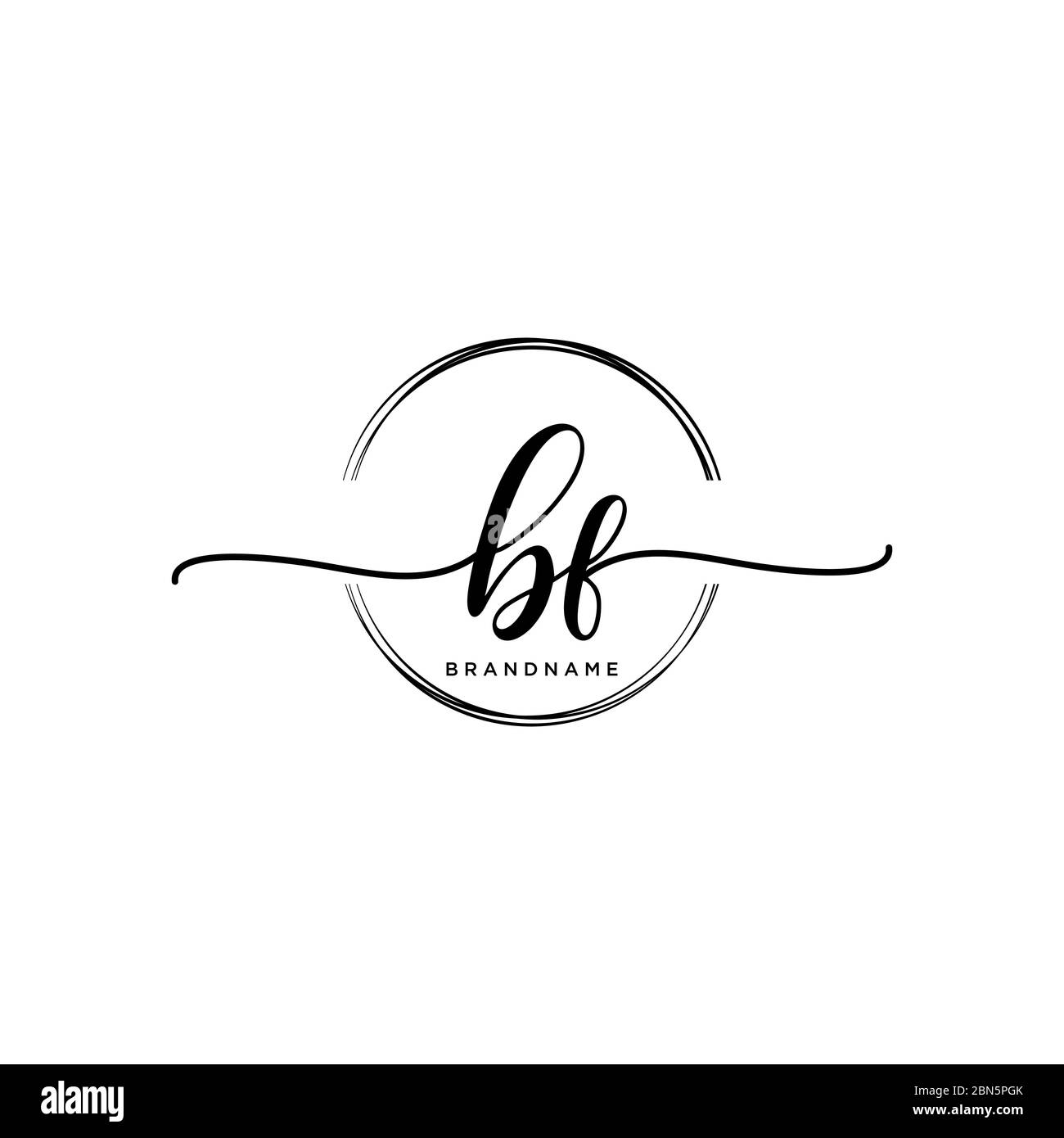 Initial logo bf vector vectors hi-res stock photography and images - Alamy