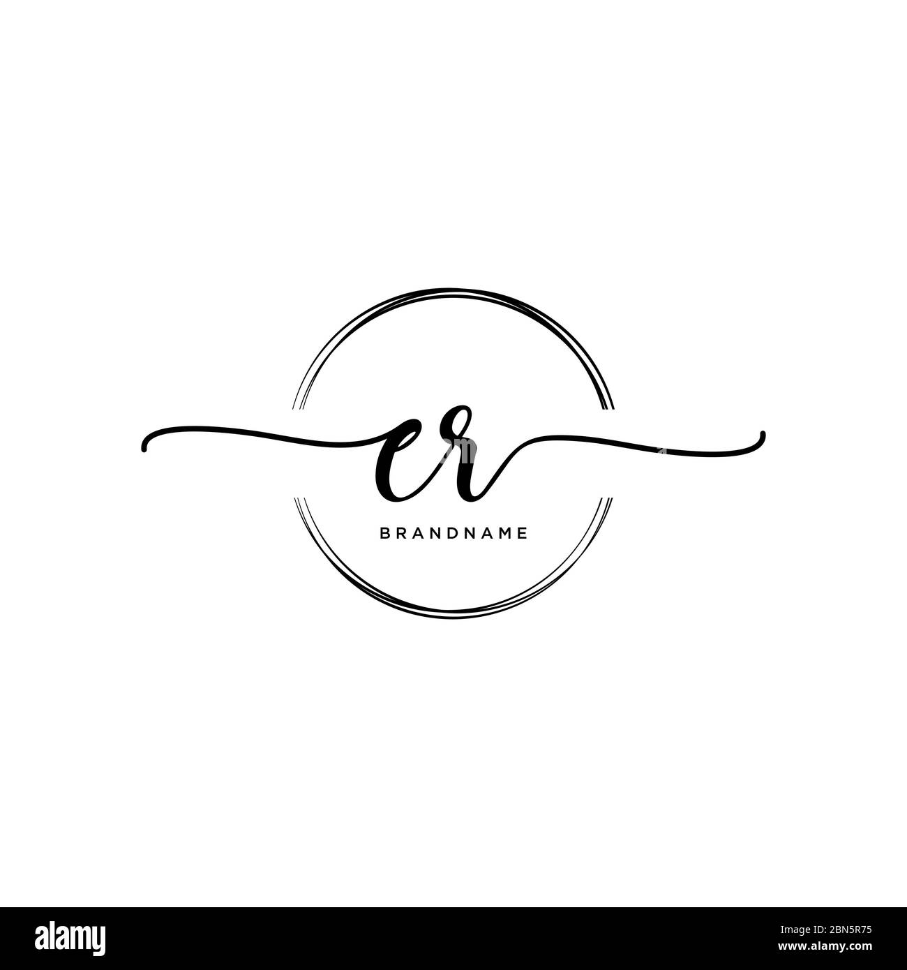 Initials er vector vectors hi-res stock photography and images - Alamy