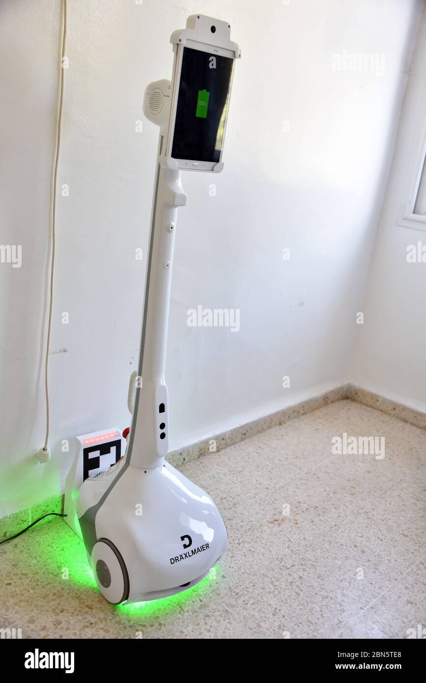 Ariana, Tunisia. 12th May, 2020. A robot under experiment during ...