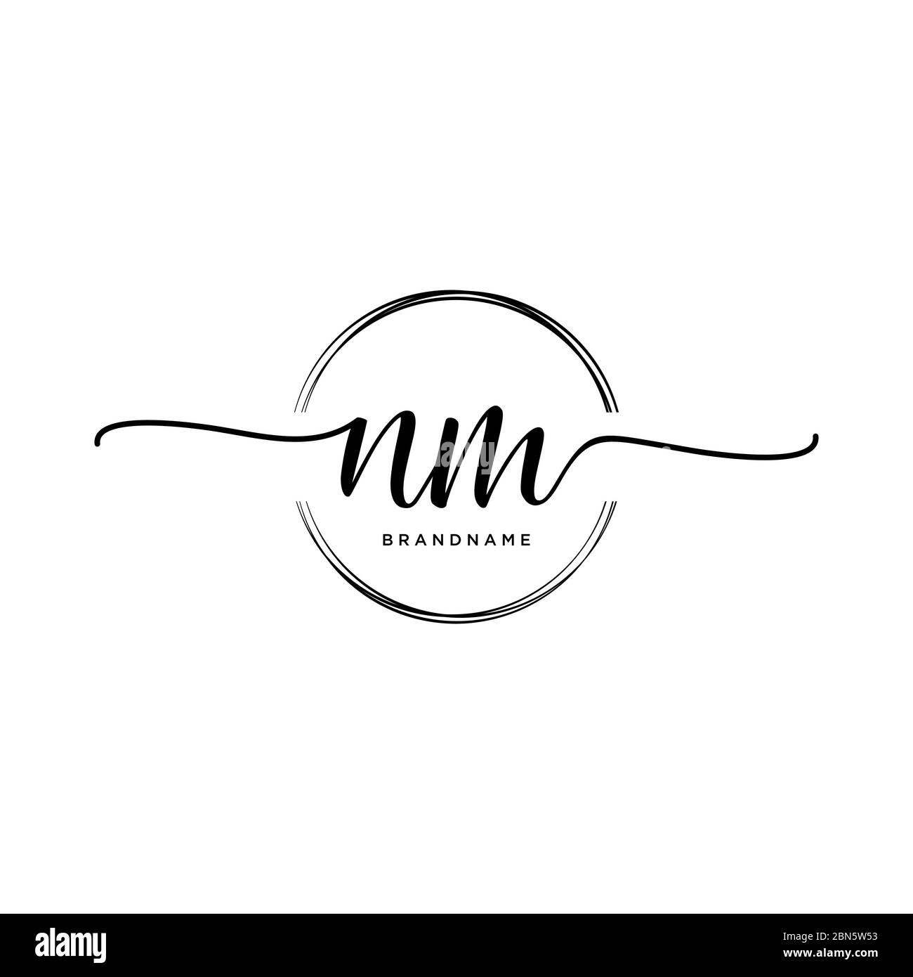 Nm initials logo Stock Vector Images - Alamy