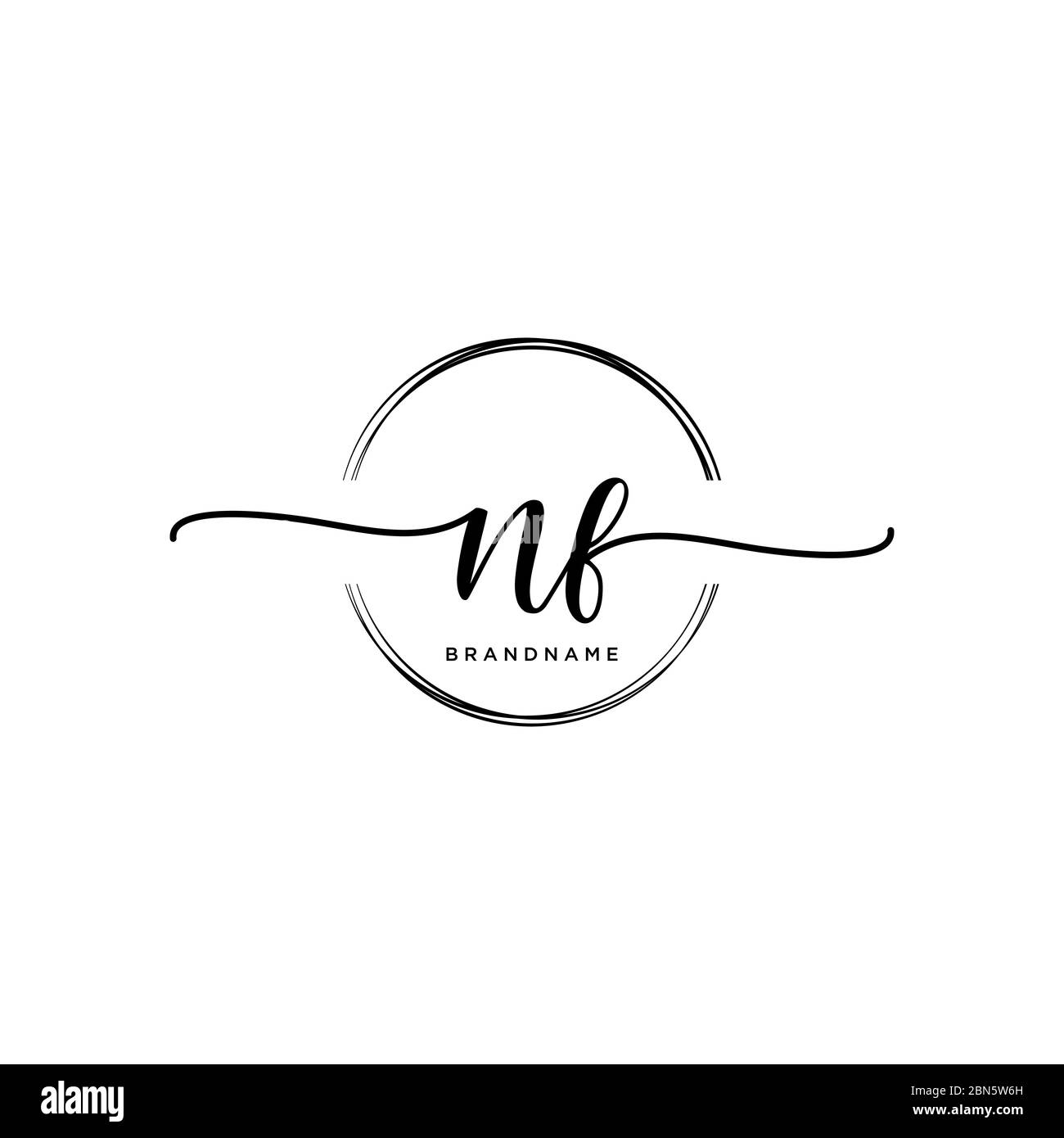 Nf initials logo Black and White Stock Photos & Images - Alamy