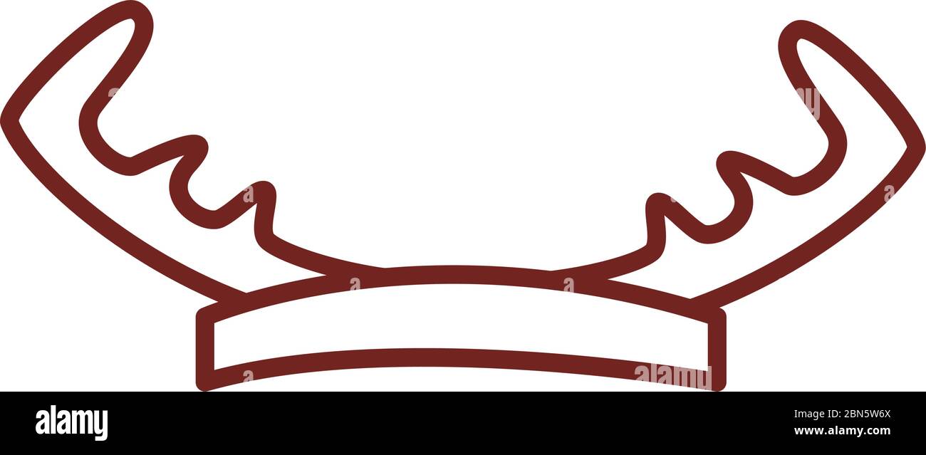 Christmas reindeer horns headband Stock Vector Images - Alamy