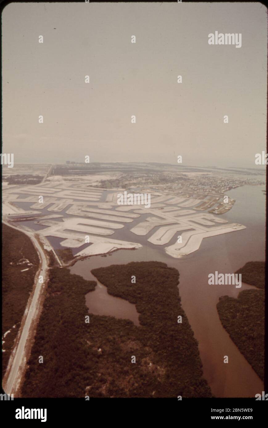 Aerial view of the marco island land development hi-res stock ...