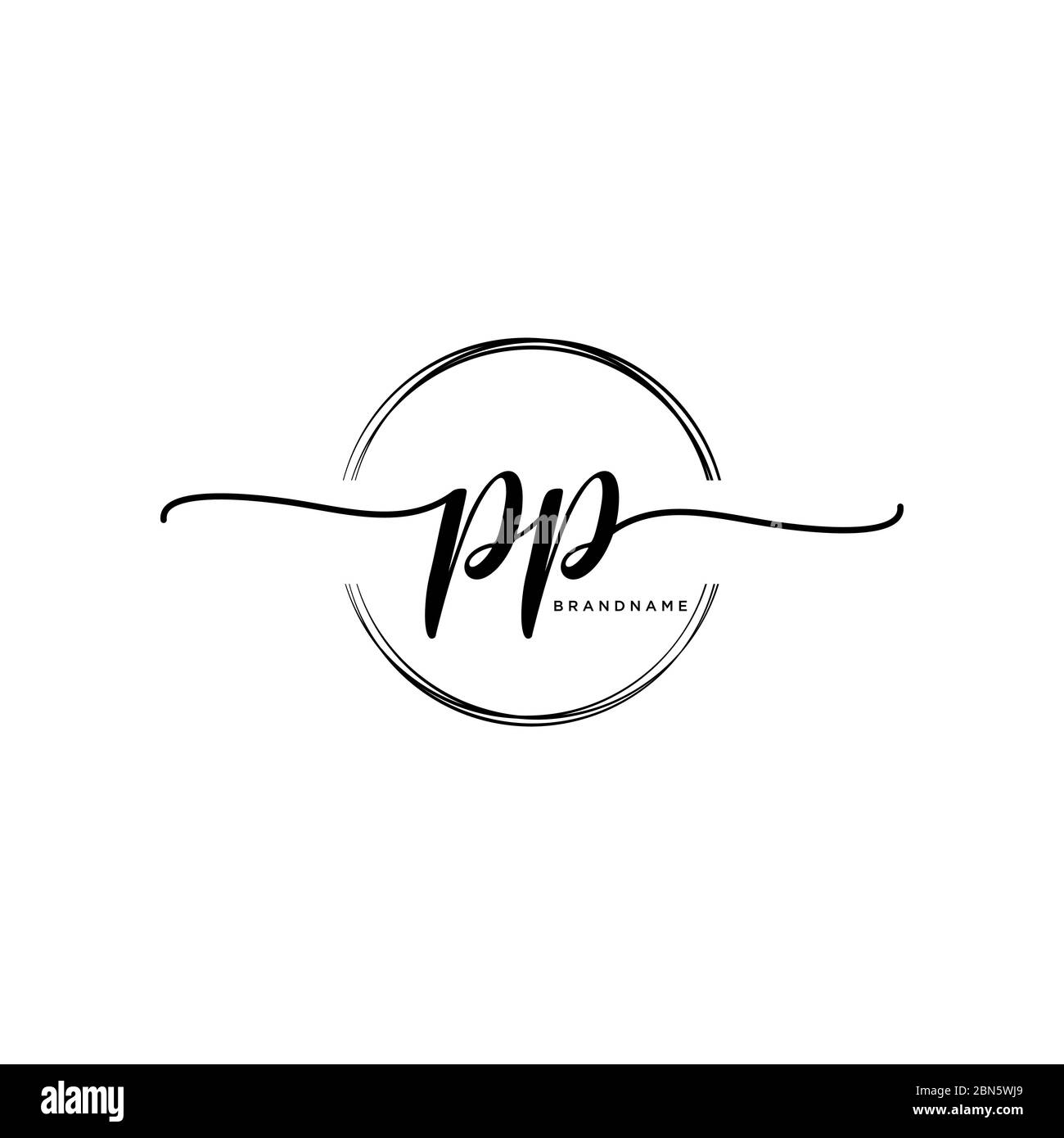 Pp monogram vector vectors hi-res stock photography and images - Alamy