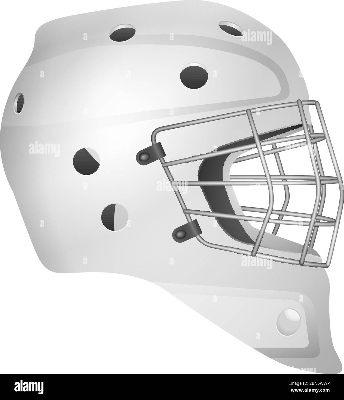 Hockey goalie mask on a white background. Vector illustration Stock ...