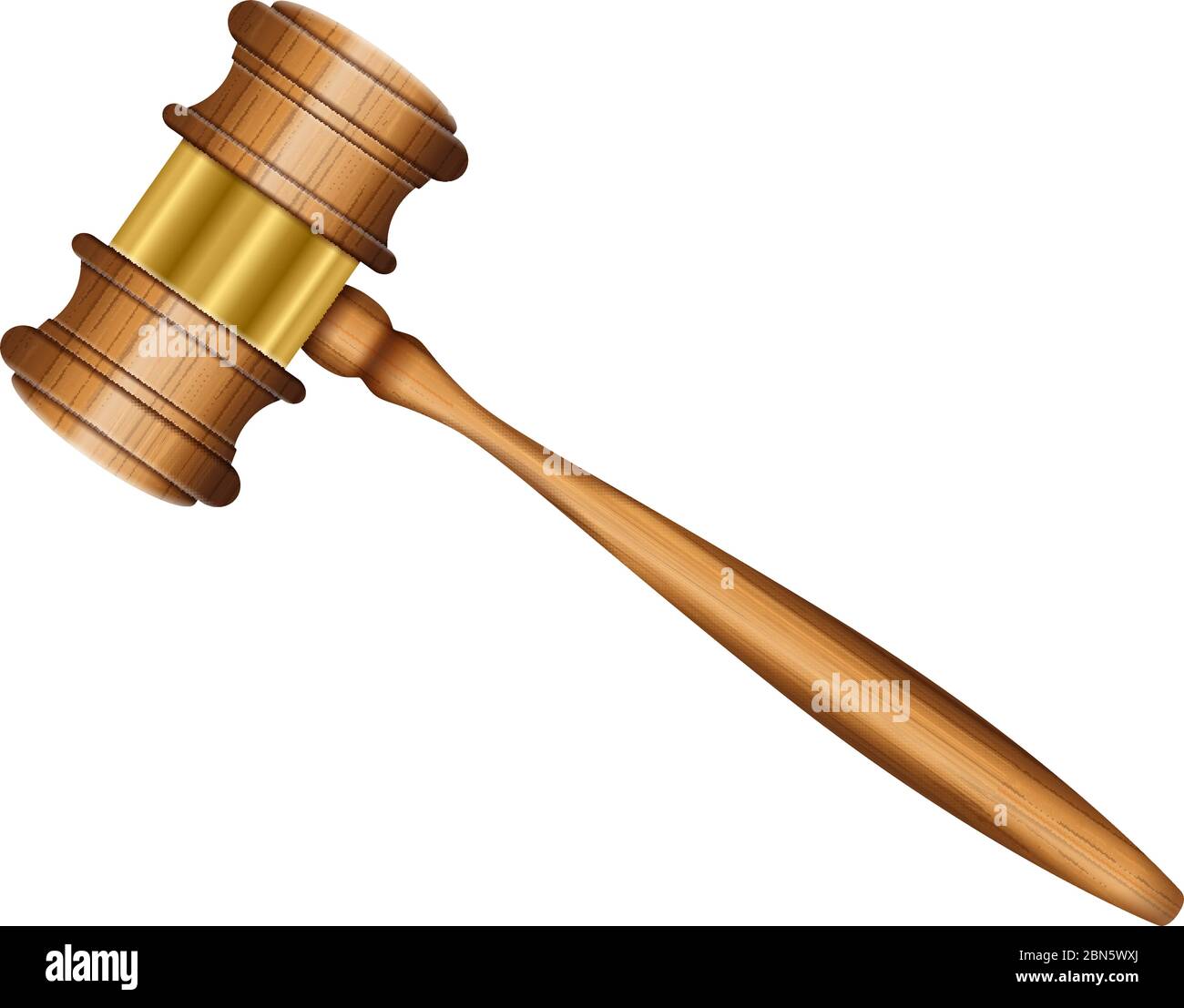Gavel on a white background. Vector illustration Stock Vector Image ...