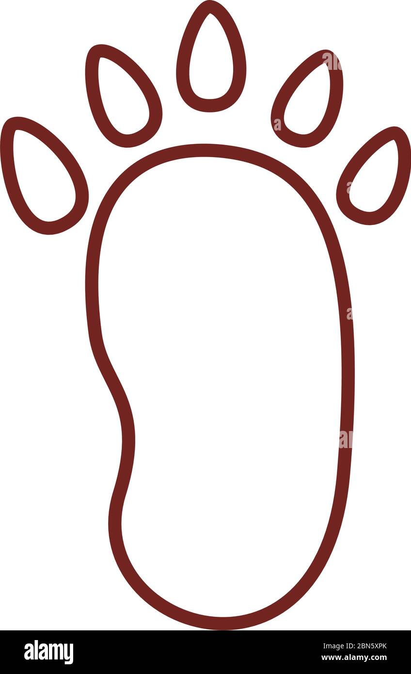 bear paw print line style icon Stock Vector Image & Art - Alamy