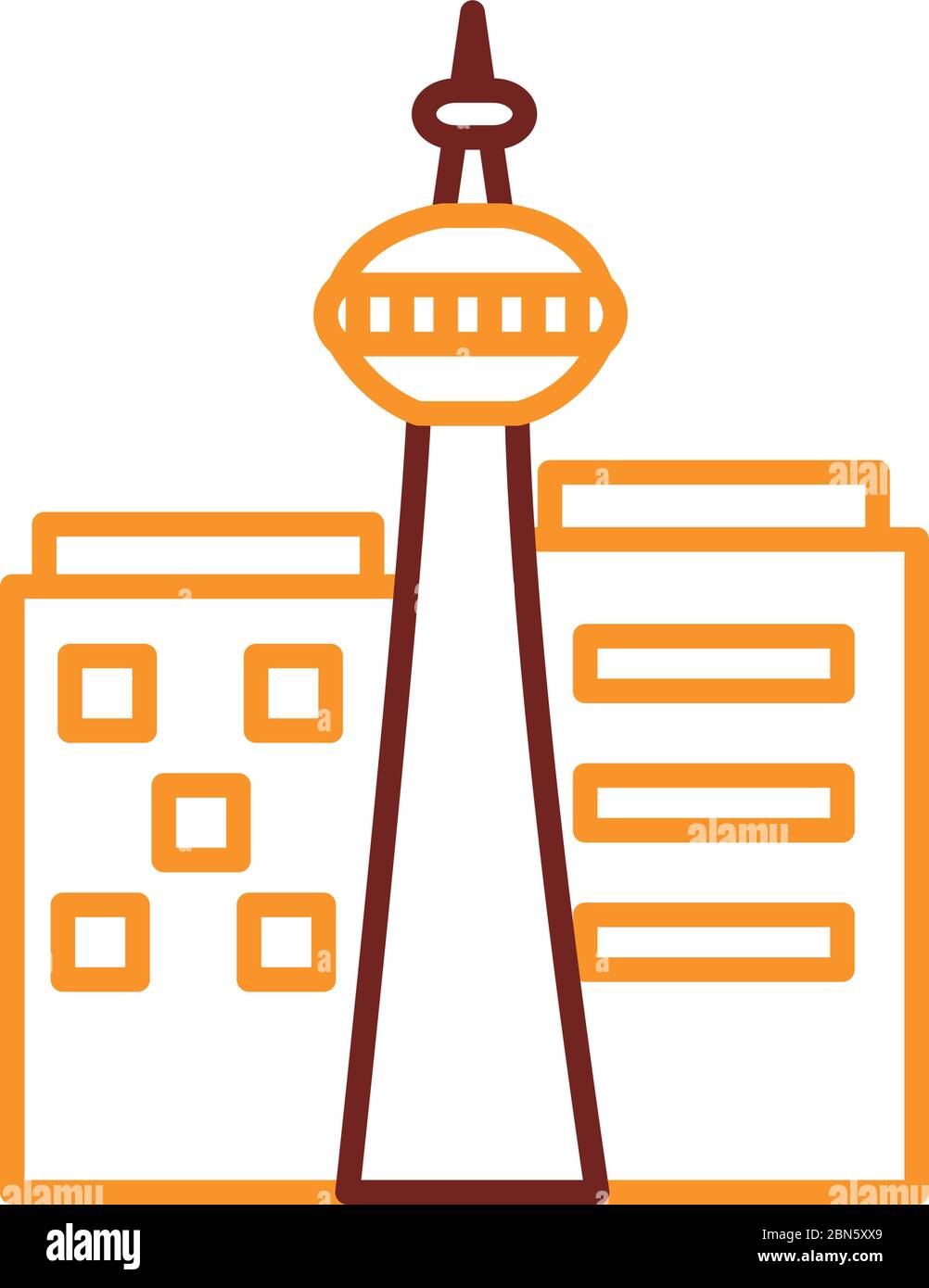 Canada city line style Stock Vector Images - Alamy