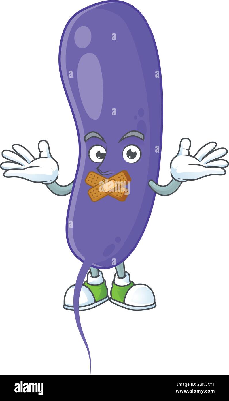 Cholerae Cartoon drawing design making a quiet finger gesture Stock ...