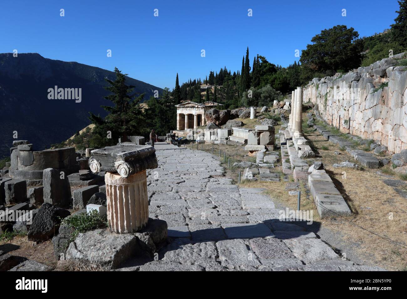 The Sacred Way, Delphi, Greece Stock Photo - Alamy