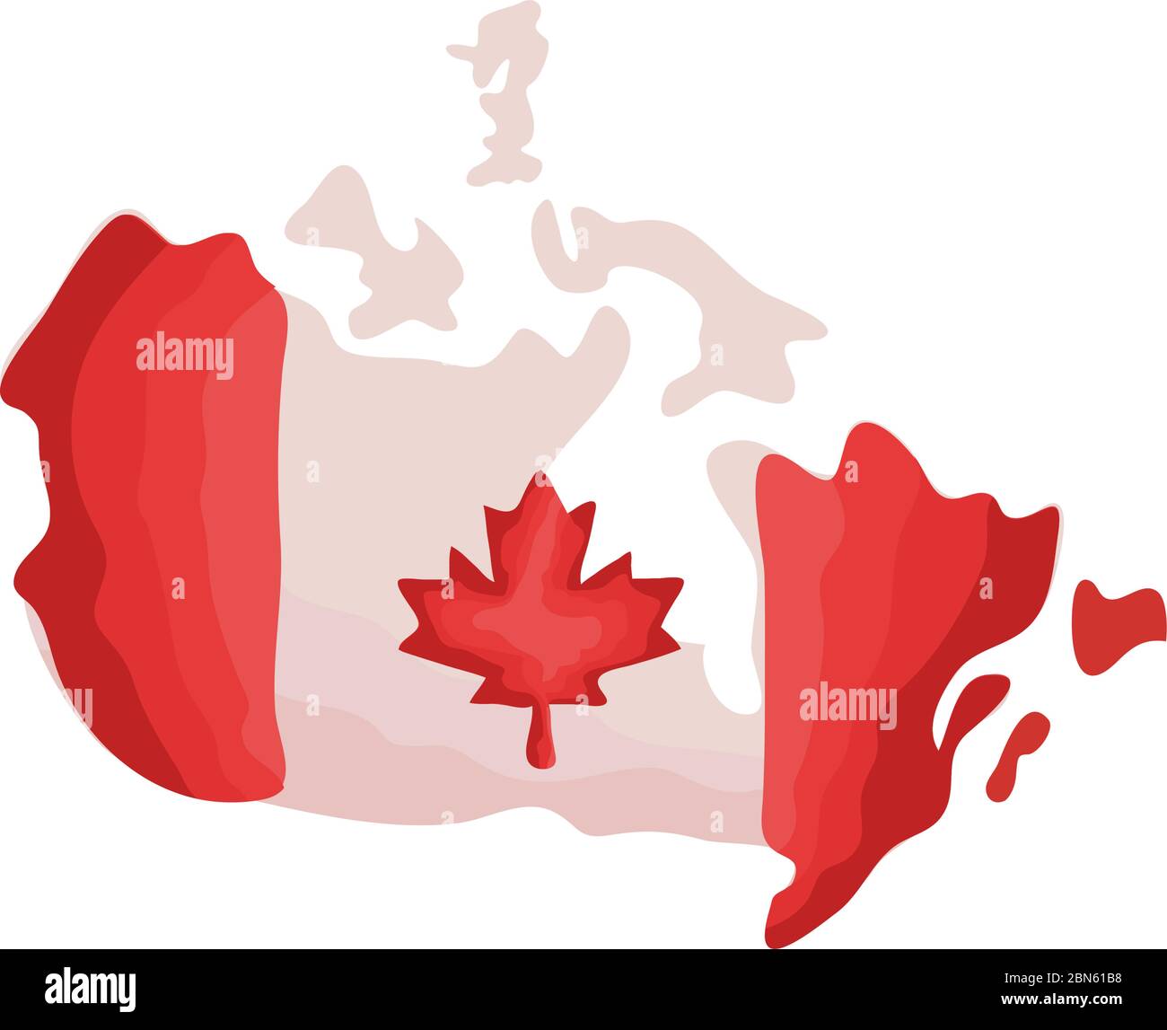 map with canada flag flat style Stock Vector Image & Art - Alamy