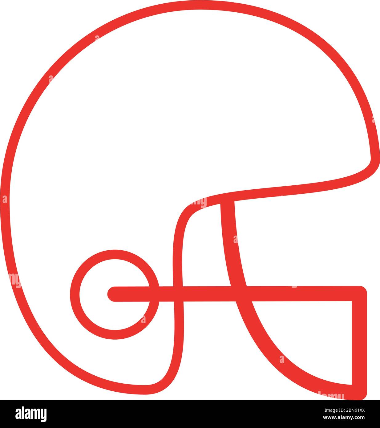 american football helmet line style Stock Vector Image & Art - Alamy