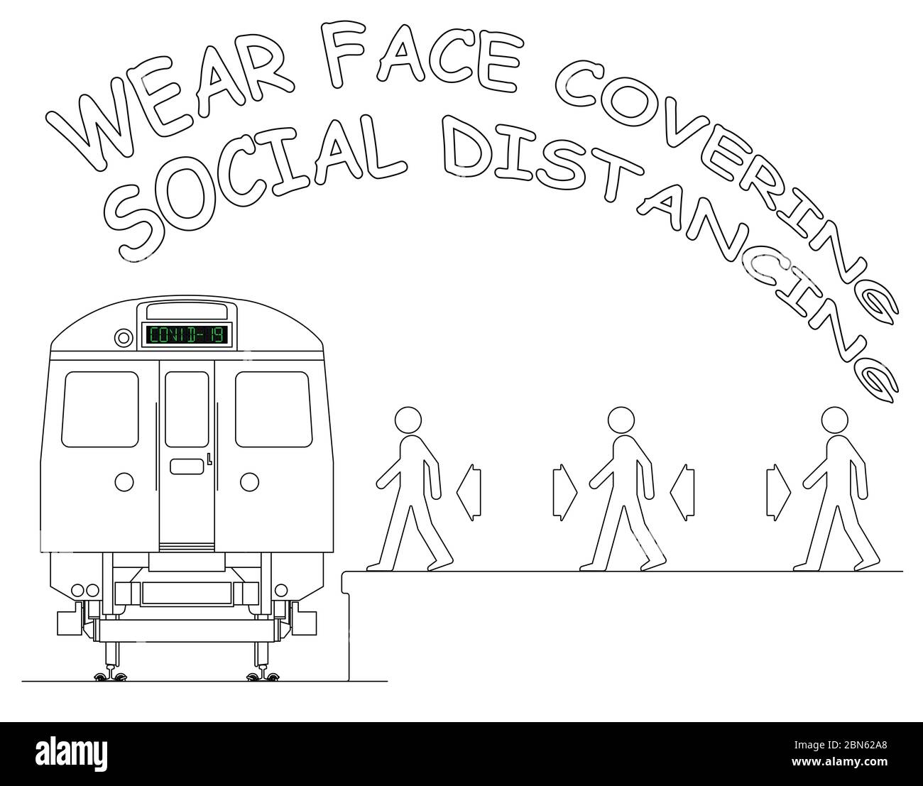 Passengers boarding subway Cut Out Stock Images & Pictures - Alamy