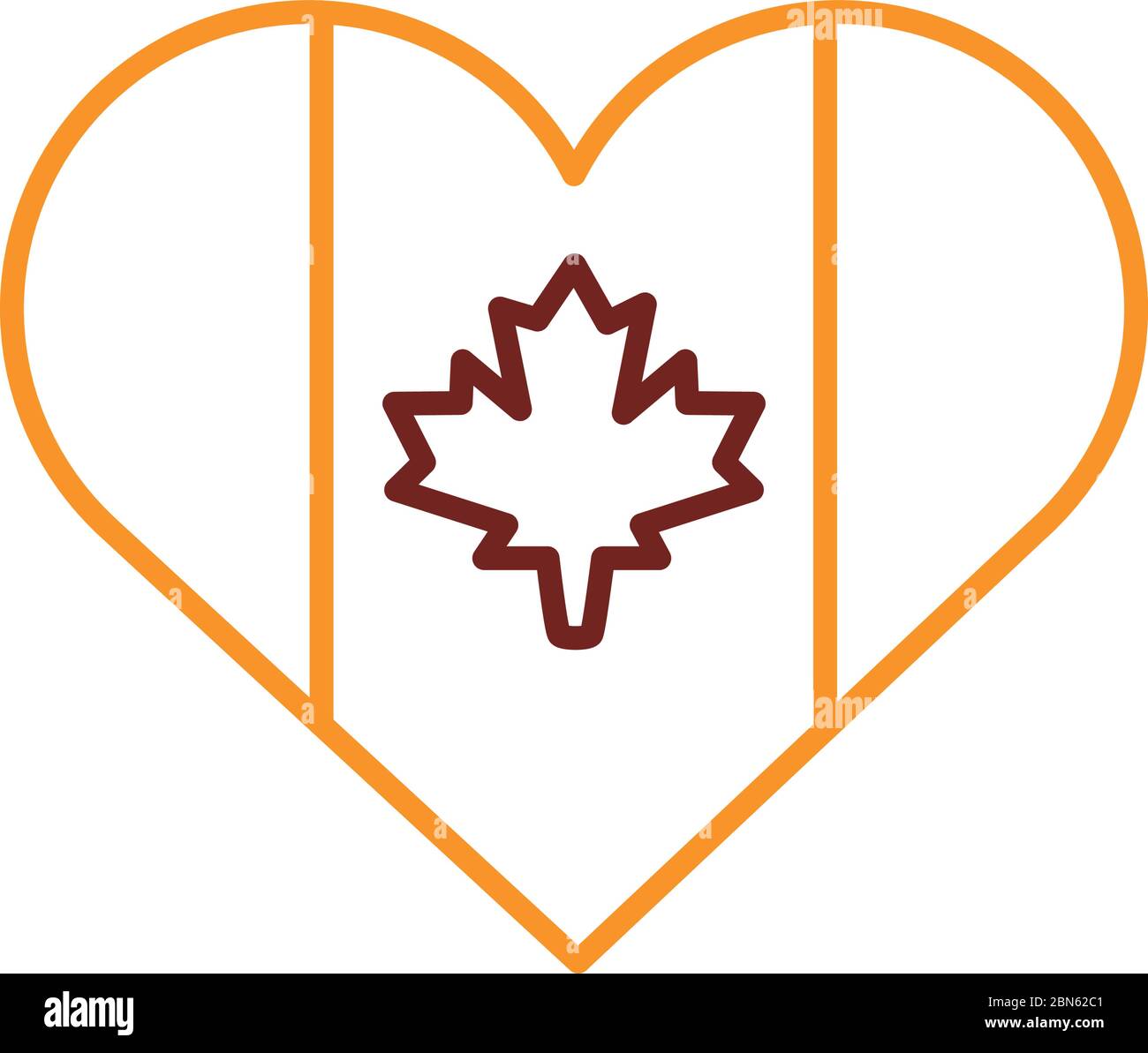 heart with canada flag line style icon Stock Vector Image & Art - Alamy
