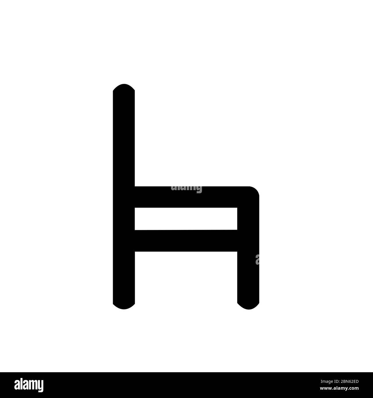 black chair on white background Stock Photo - Alamy