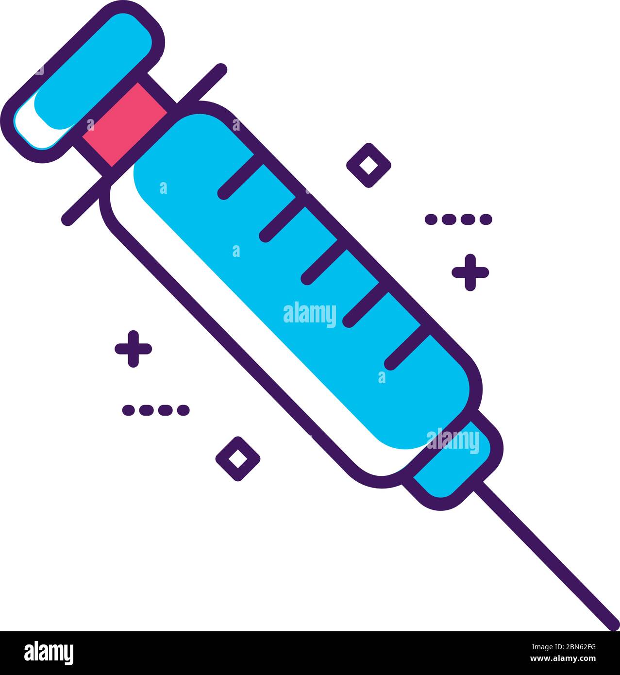medicine injection drug line and fill style Stock Vector Image & Art ...