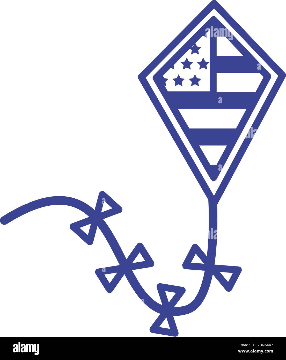 kite with usa flag line style Stock Vector Image & Art - Alamy