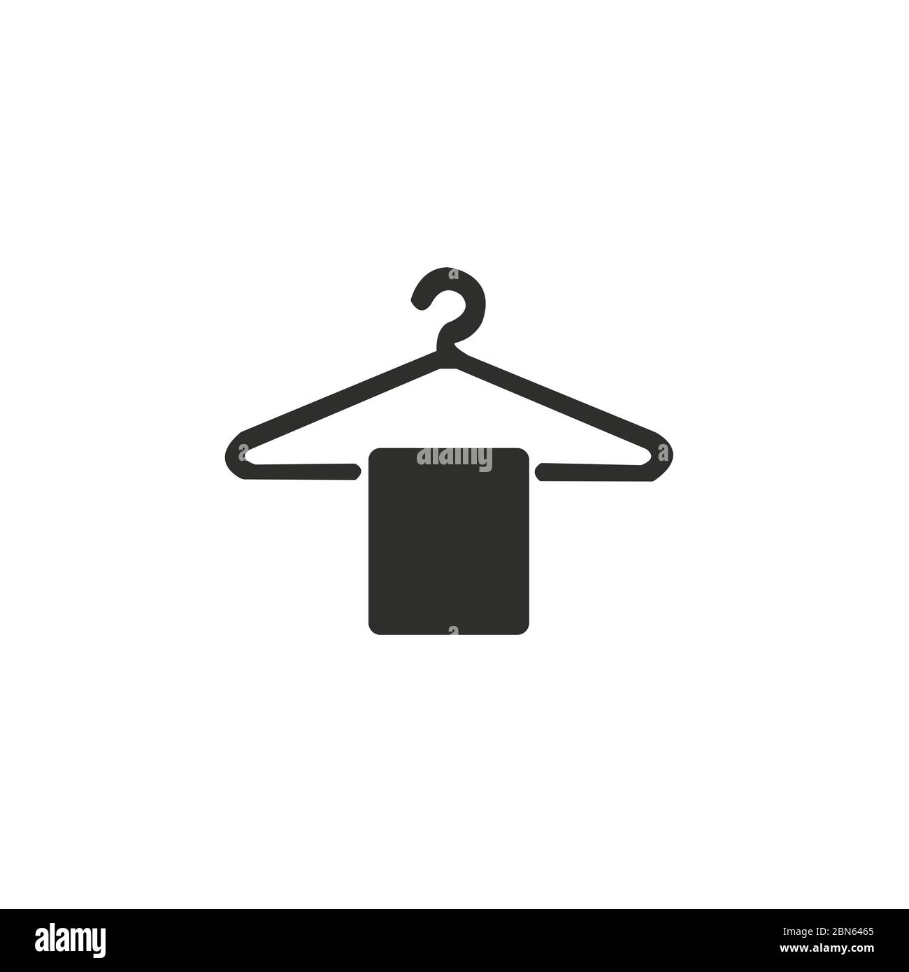 black hanger on white background Stock Photo - Alamy
