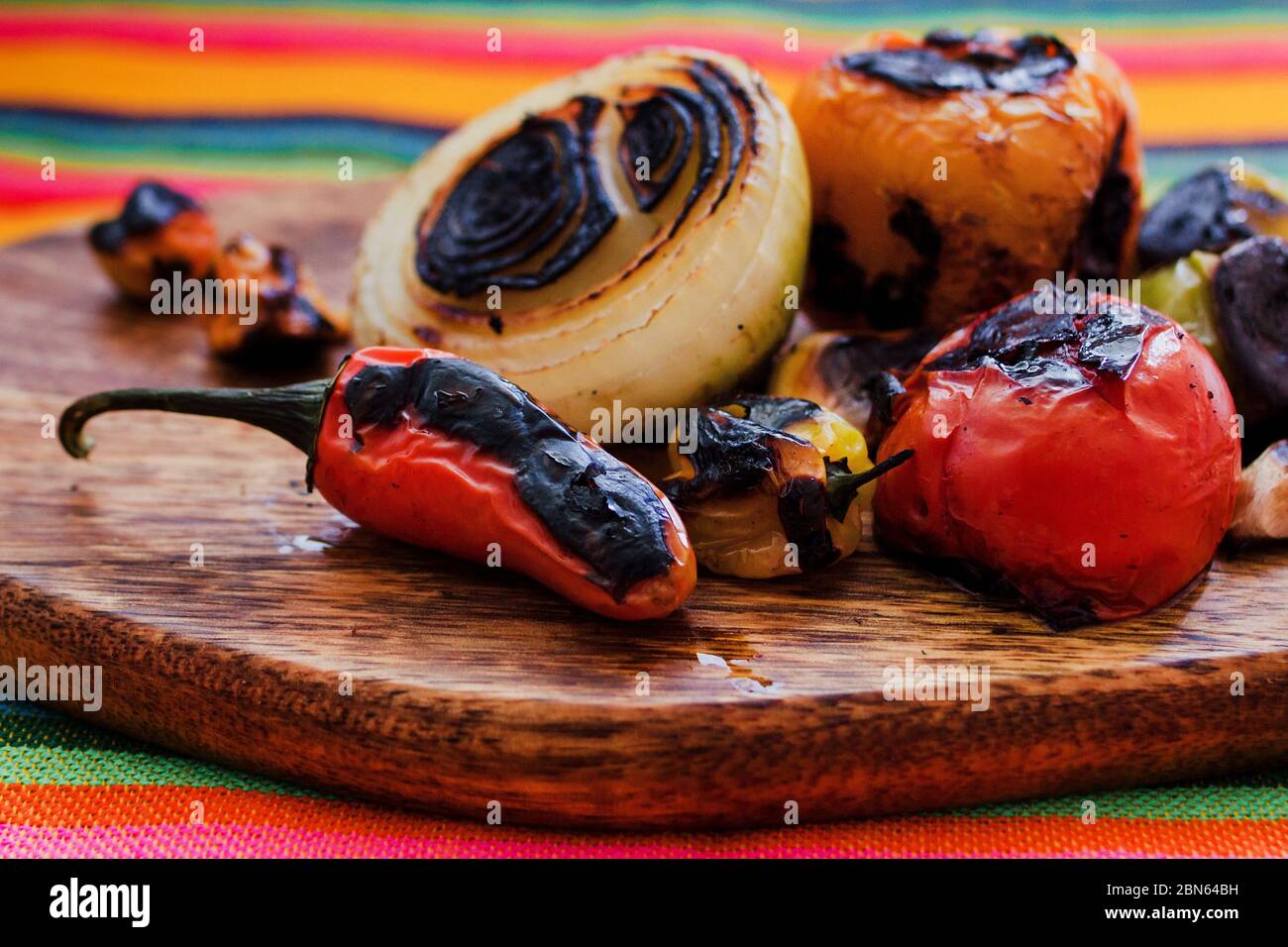 burnt chilies for a mexican sauce spicy food in mexico Stock Photo - Alamy