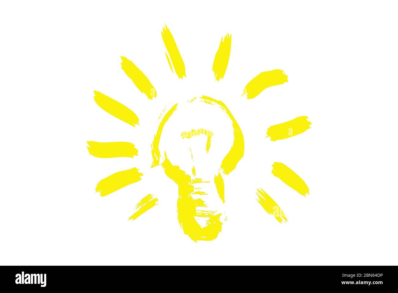 bright idea on white background Stock Photo - Alamy