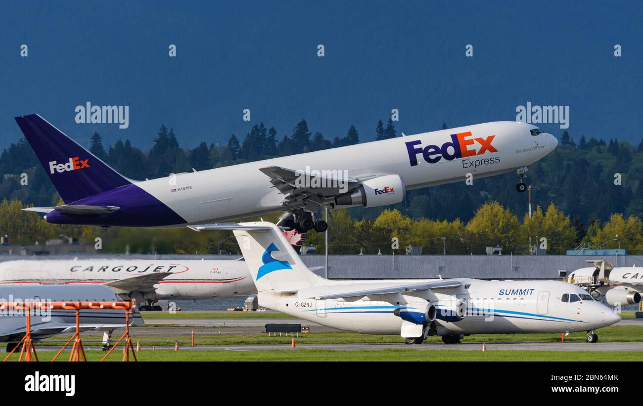 Richmond, British Columbia, Canada. 4th May, 2020. A FedEx Express ...
