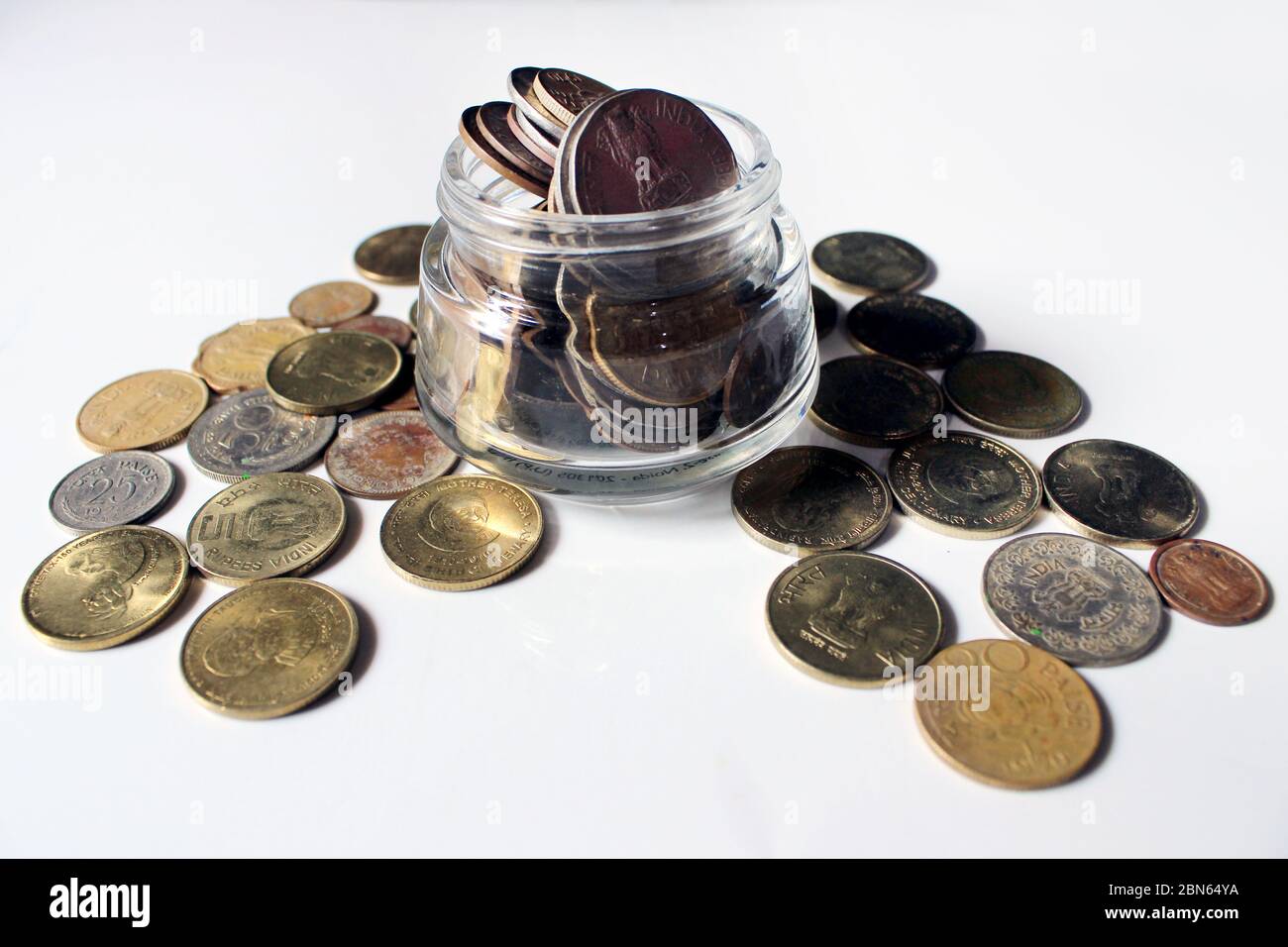 Old indian coins hi-res stock photography and images - Alamy