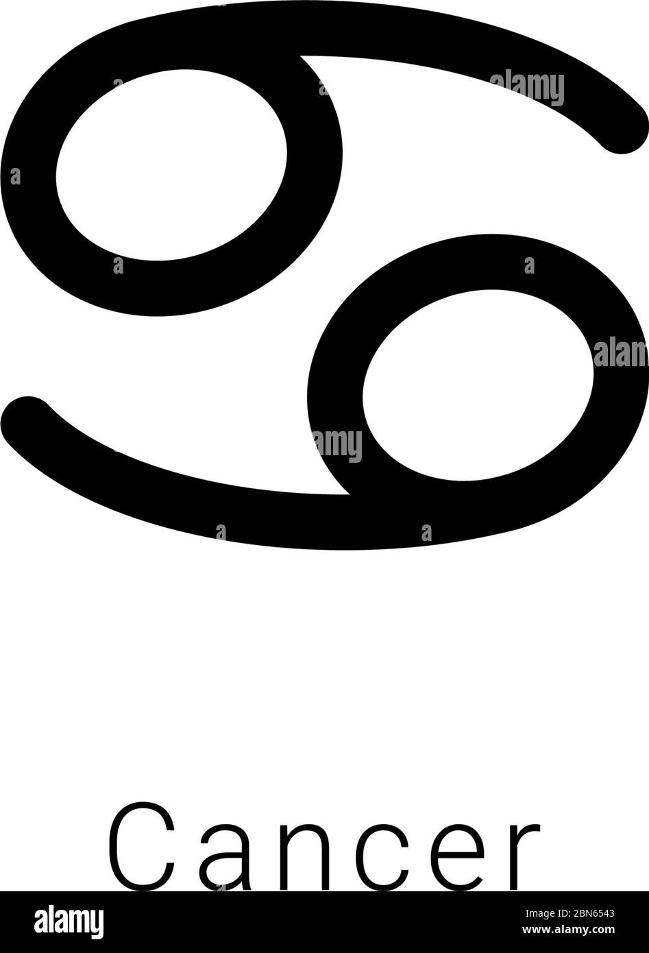 Zodiac cancer symbol flat Black and White Stock Photos & Images - Alamy