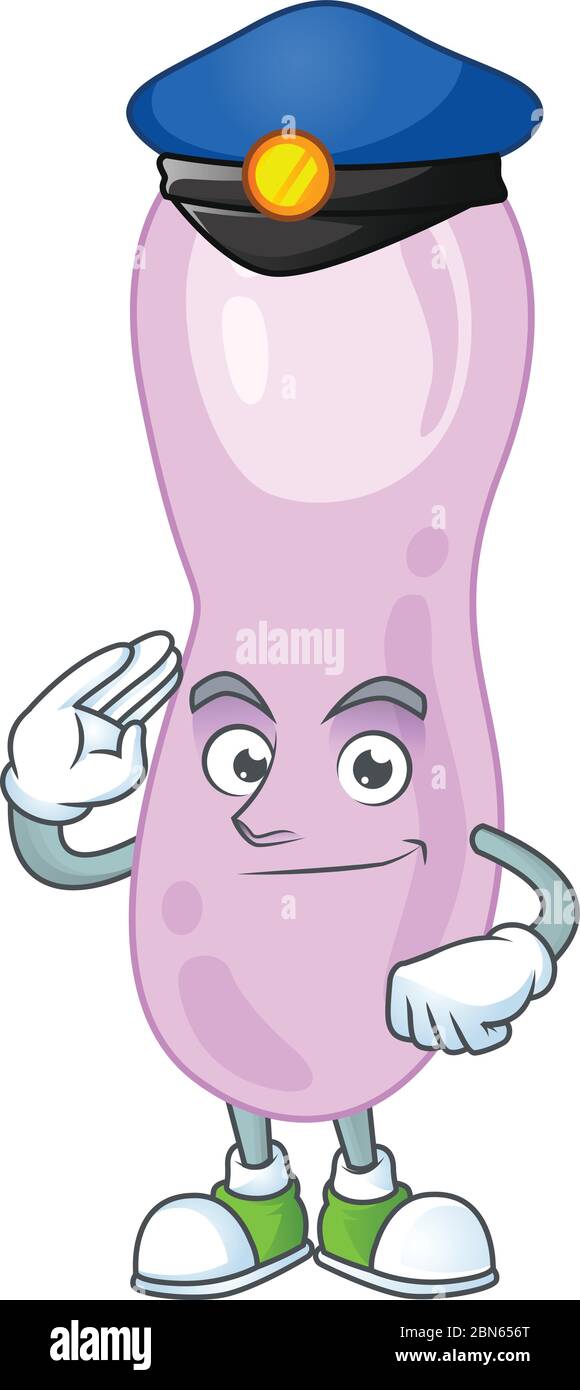 A dedicated Police officer of clostridium botulinum cartoon drawing ...