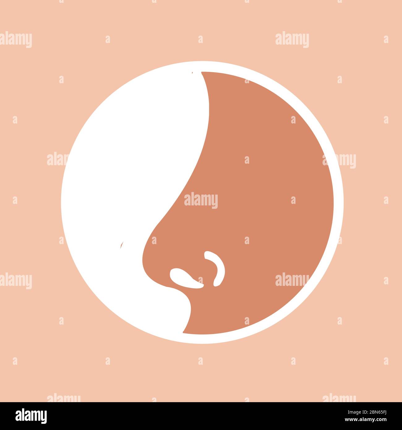 orange nose on powder background Stock Photo - Alamy