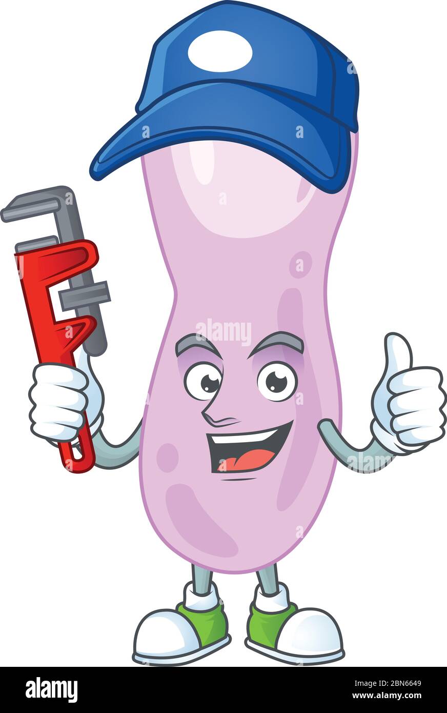 Clostridium botulinum Cartoon drawing concept work as smart Plumber ...