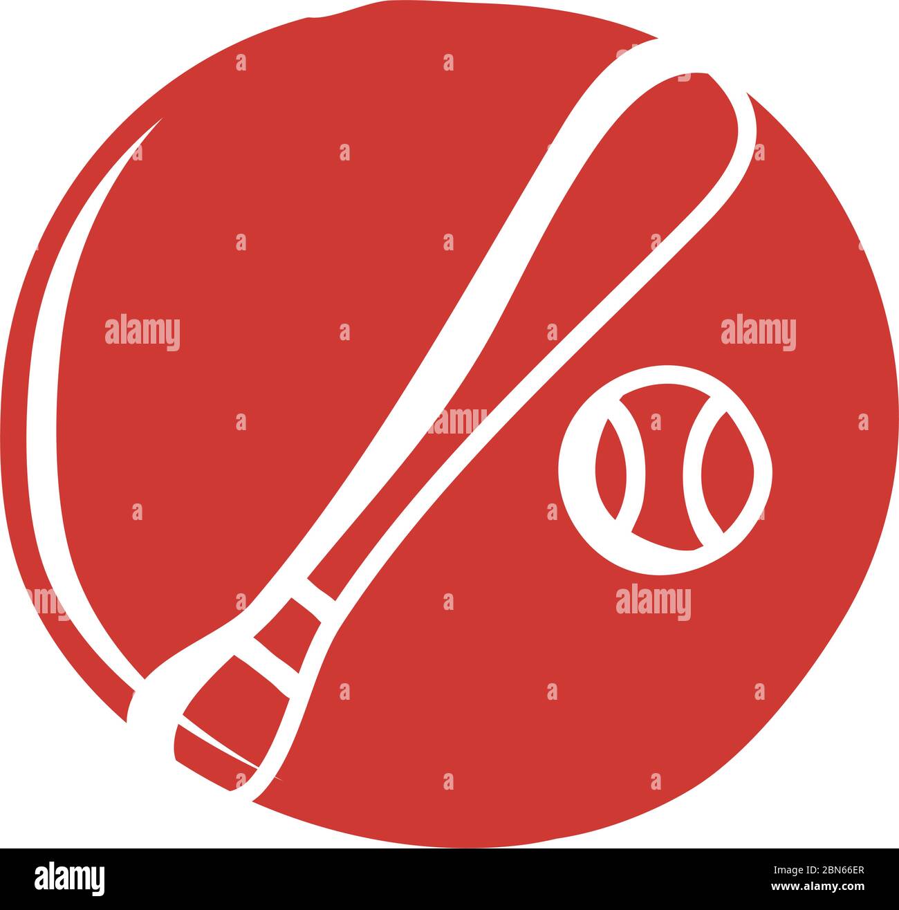 baseball bat with ball sport block style icon Stock Vector Image & Art ...