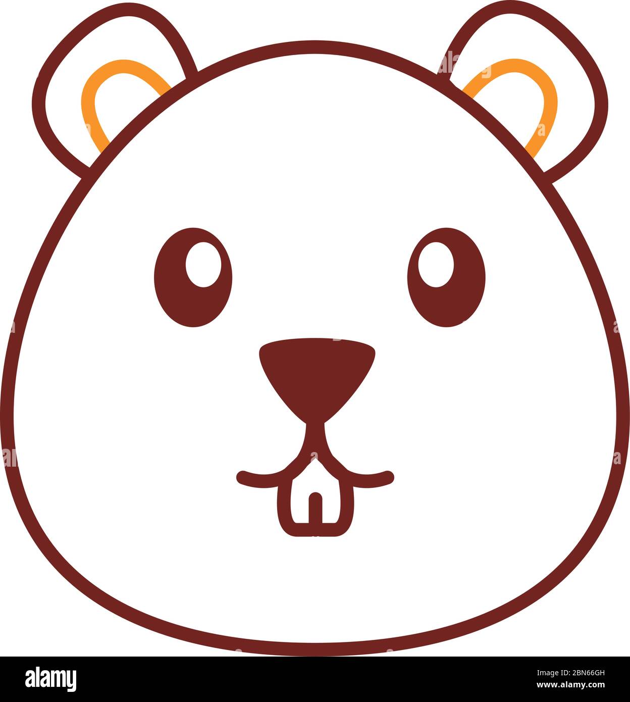 cute beaver line style icon Stock Vector Image & Art - Alamy