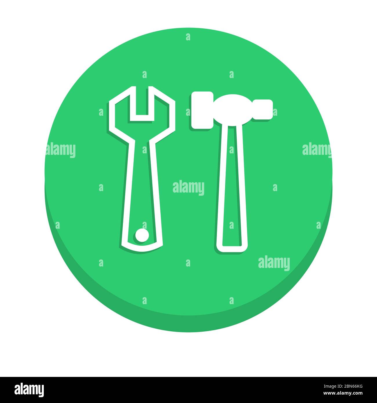 white balance icon on green background Stock Photo - Alamy