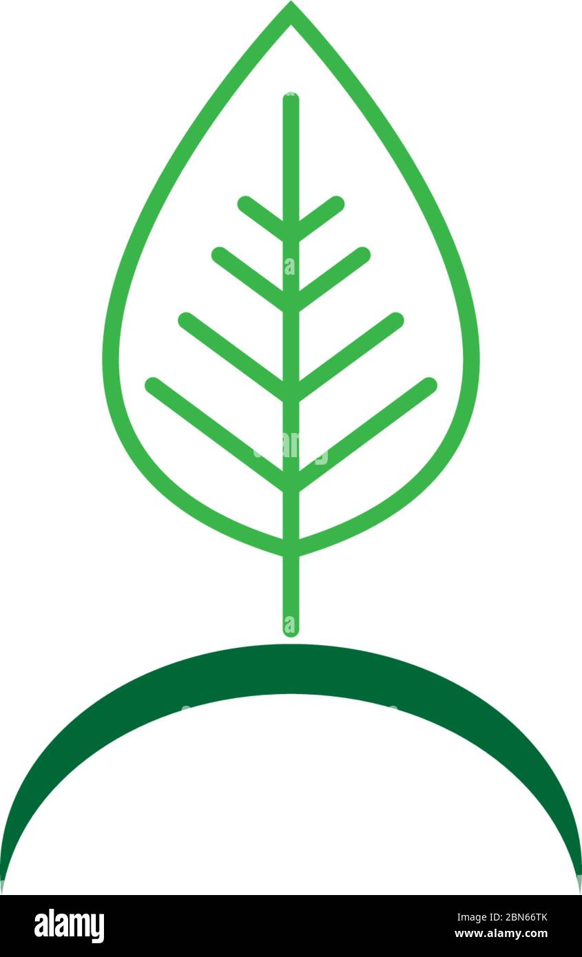 Leaf icon logo template illustration Stock Vector Image & Art - Alamy