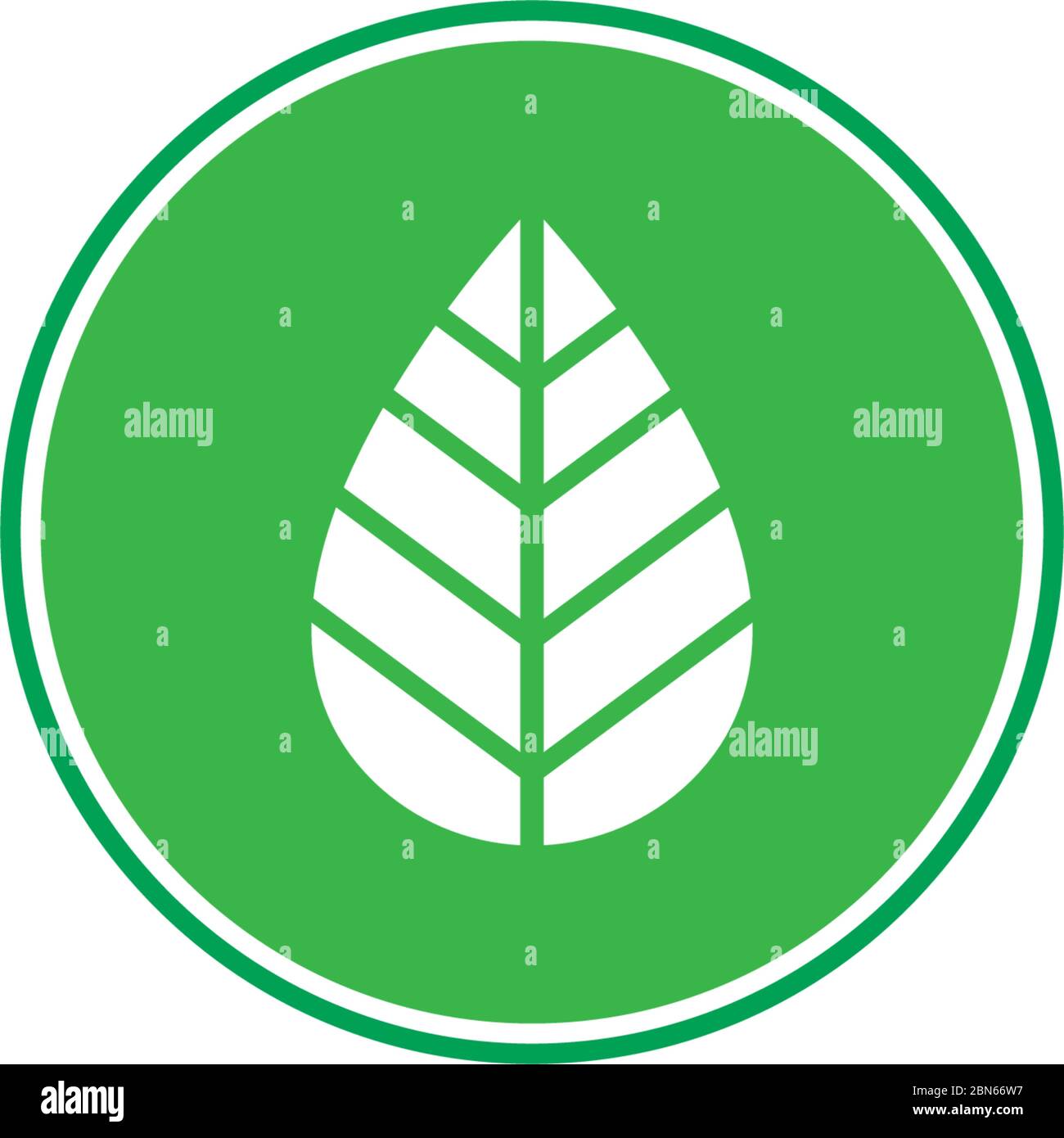 Leaf icon logo template illustration Stock Vector Image & Art - Alamy