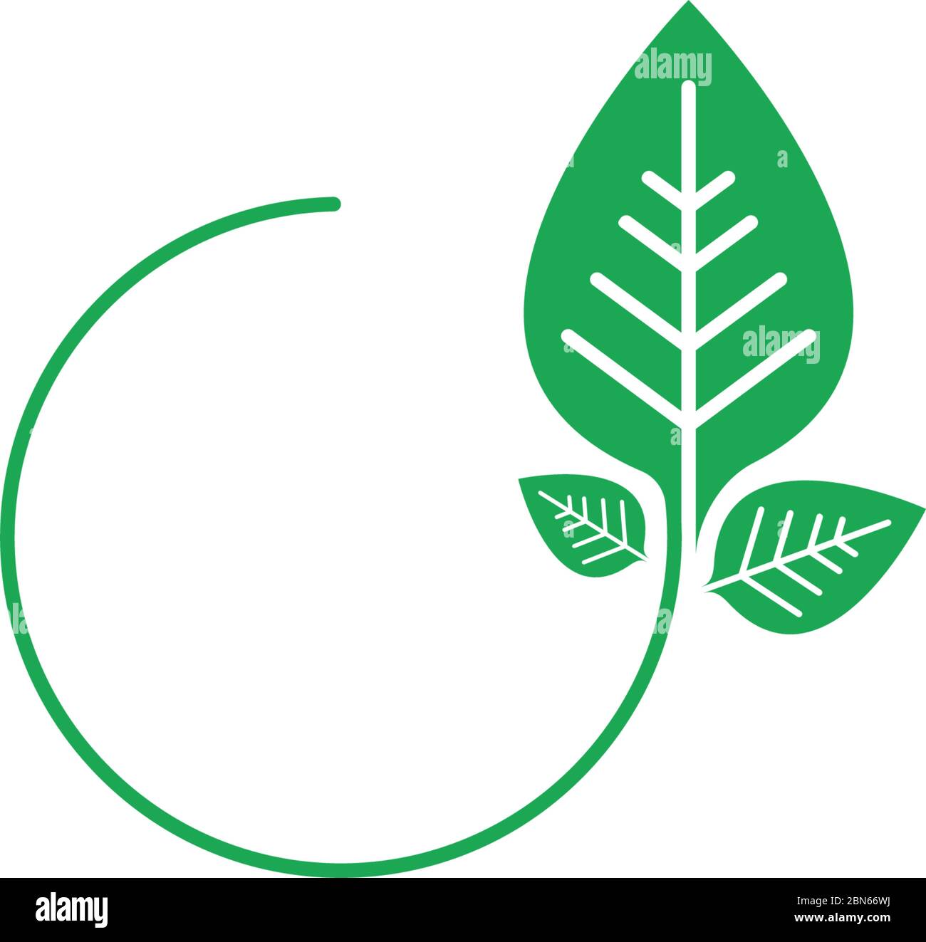 Leaf icon logo template illustration Stock Vector Image & Art - Alamy