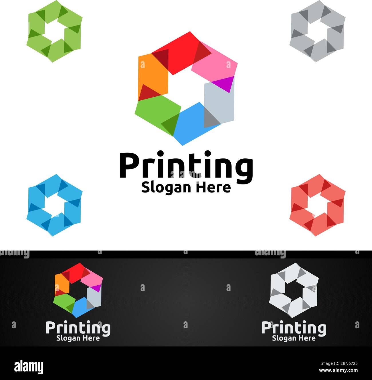 Paper Printing Company Vector Logo Design for Media, Retail ...