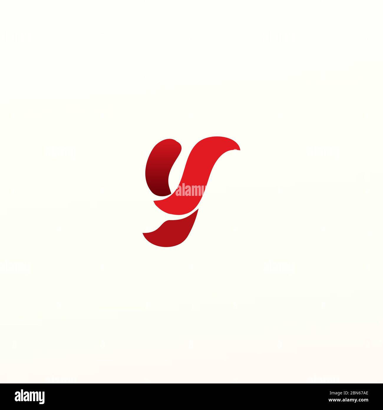 red y letter over white background Stock Photo - Alamy