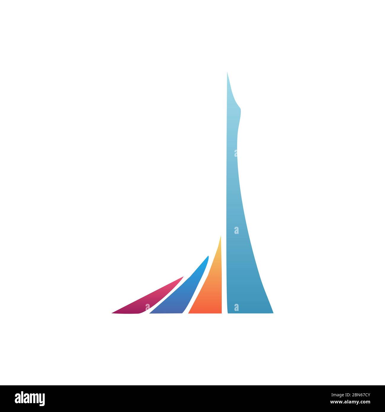 colorful tower on white background Stock Photo - Alamy