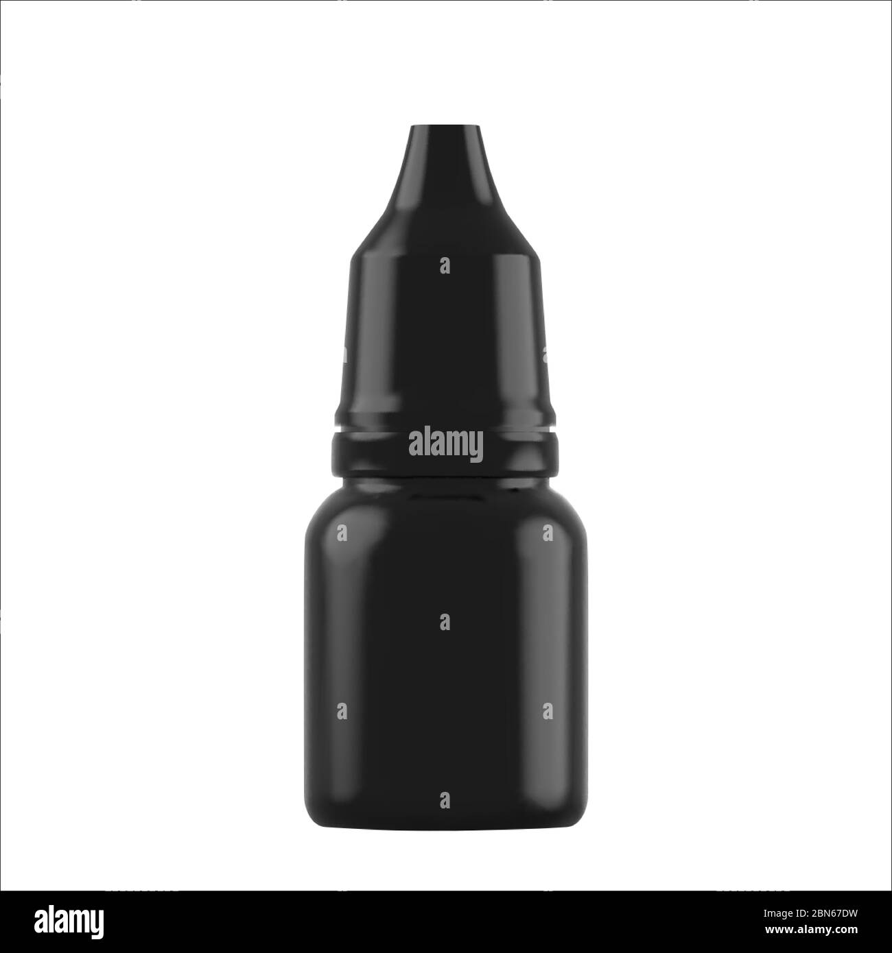 Realistic mock up black bottles for drops and spray etc. 3d Plastic ...