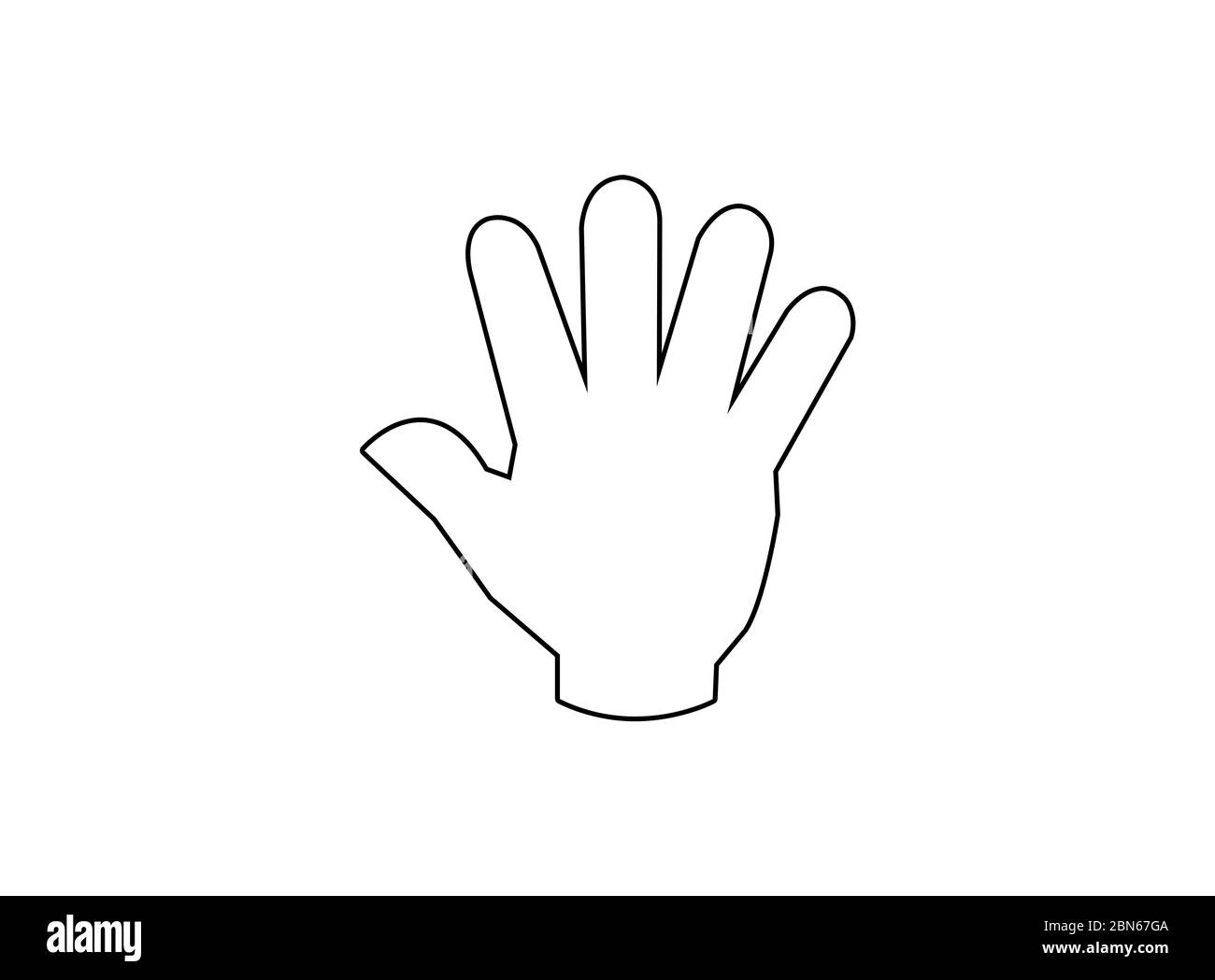 white hand on white background Stock Photo - Alamy