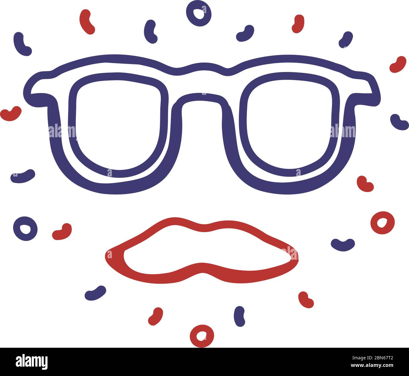 Hipster glasses optical line Cut Out Stock Images & Pictures - Alamy